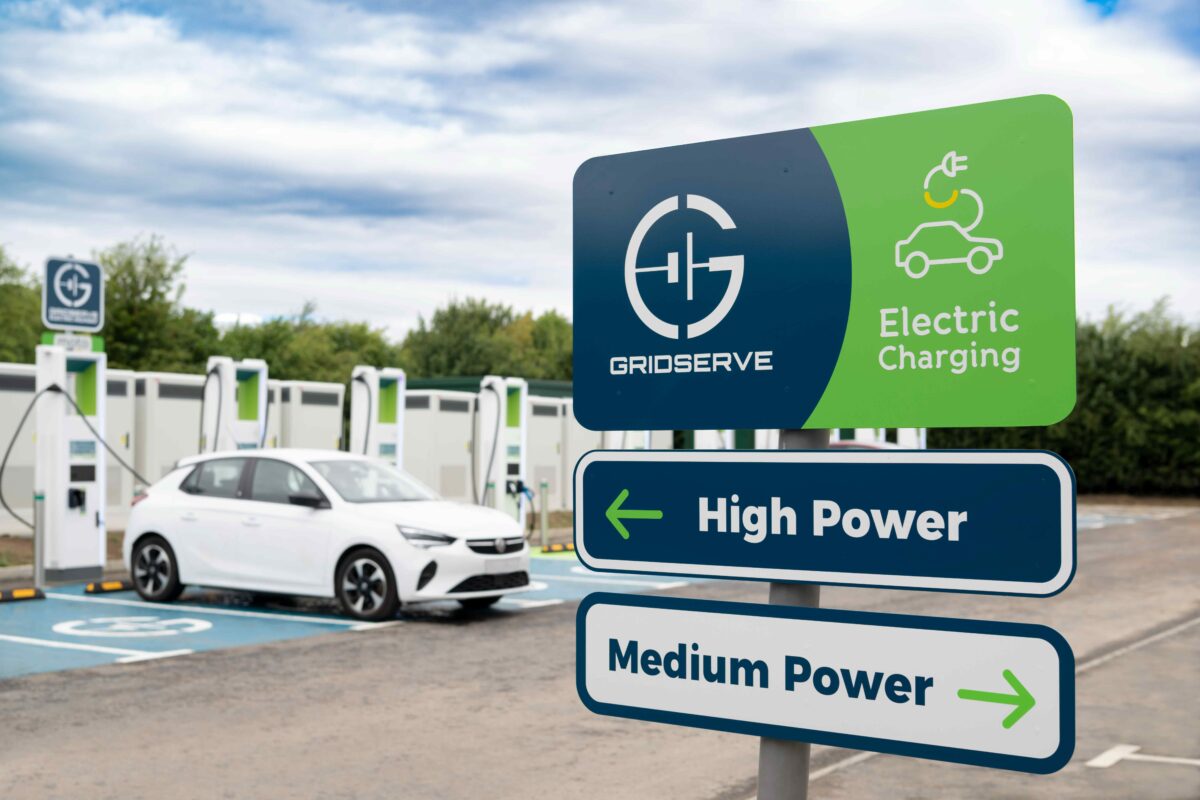 Latest GRIDSERVE High Power Electric Super Hub unveiled at MOTO ...